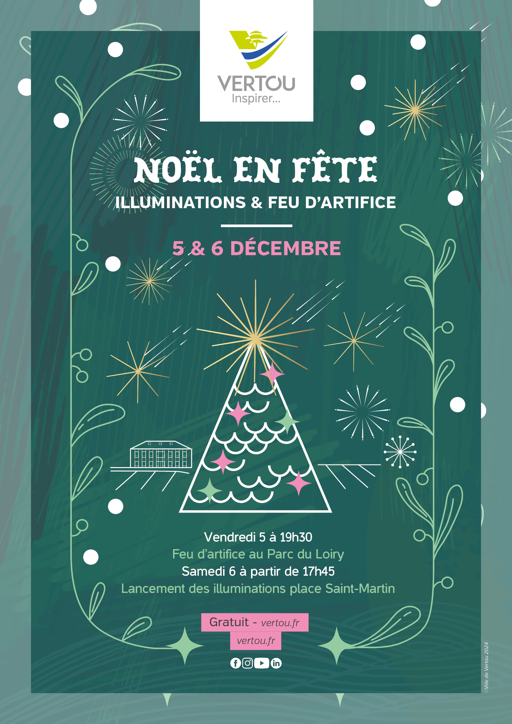 Noël en fête : illuminations - Site officiel de la ville de Vertou (44)